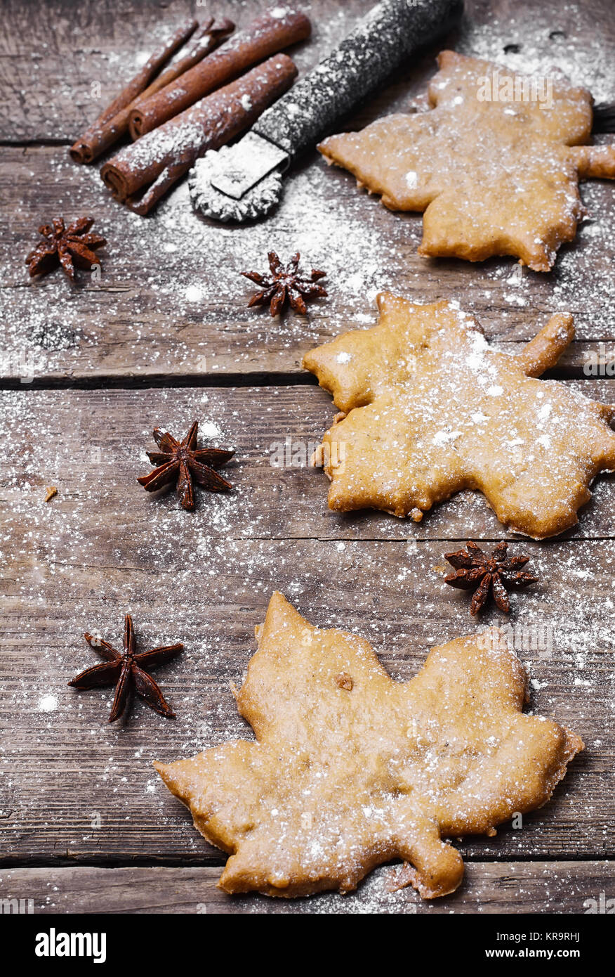 Ginger autumn handmade home made biscuits from the bakery with spices ...