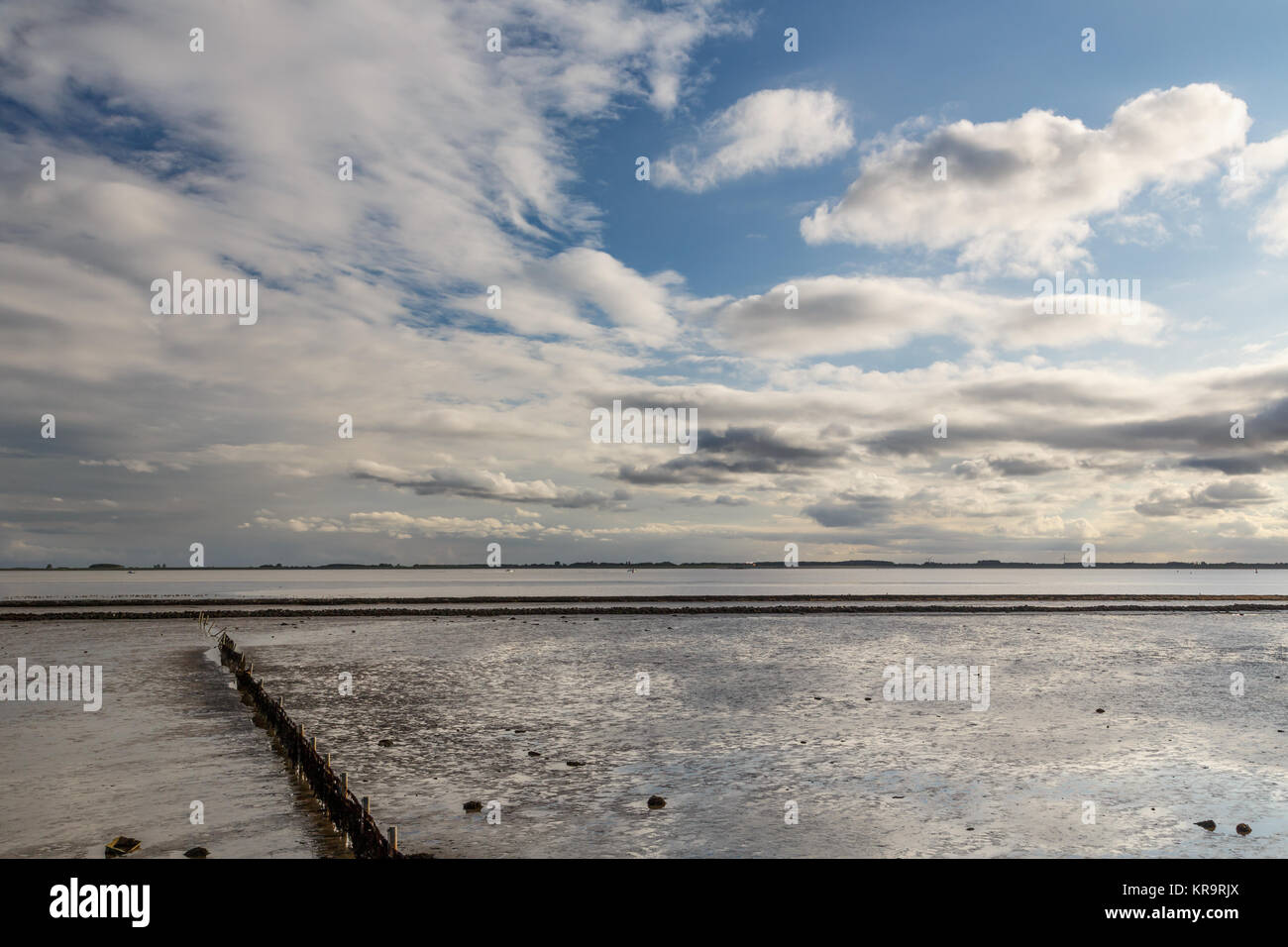 low tide on dollard Stock Photo - Alamy