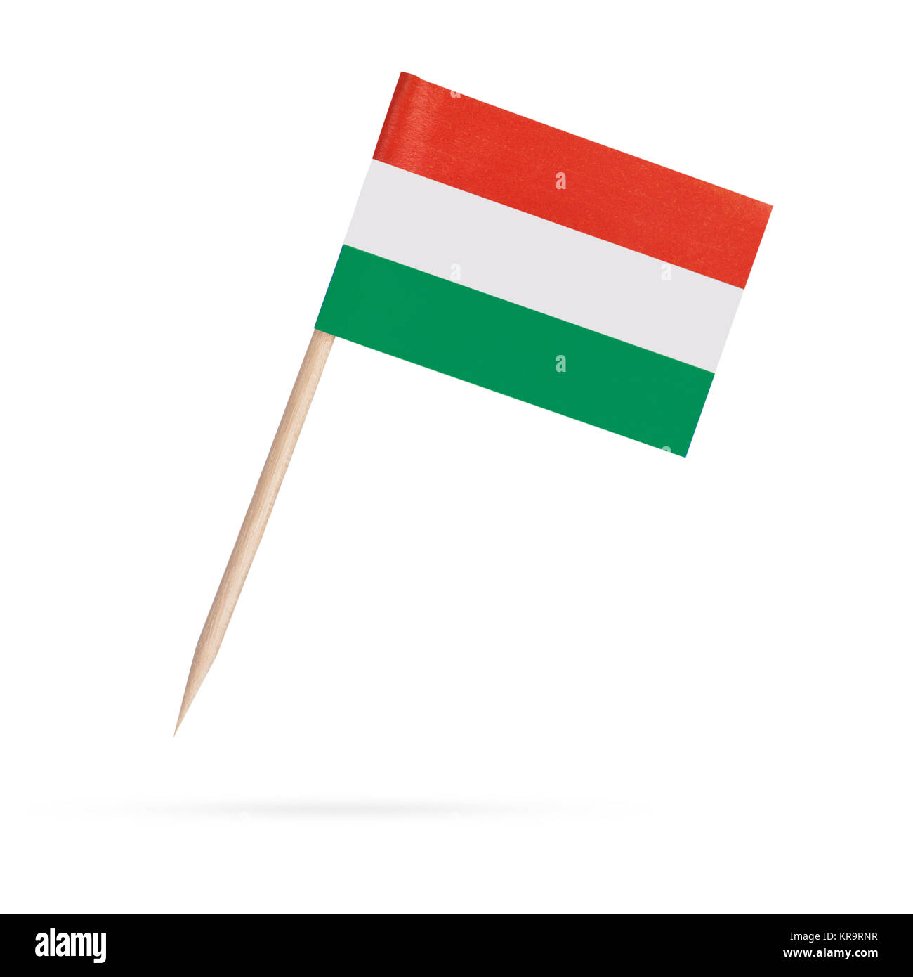 Miniature Flag Hungary. Isolated on white background Stock Photo - Alamy