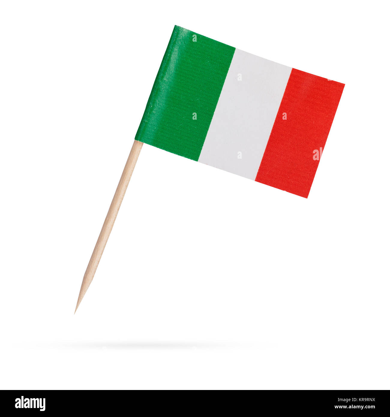 Miniature Flag Italy. Isolated on white background Stock Photo - Alamy