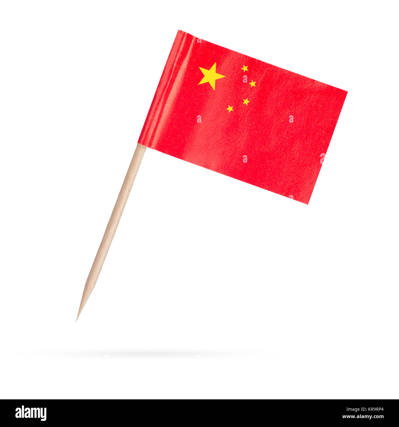 Mini Flag China. Isolated on white background Stock Photo - Alamy