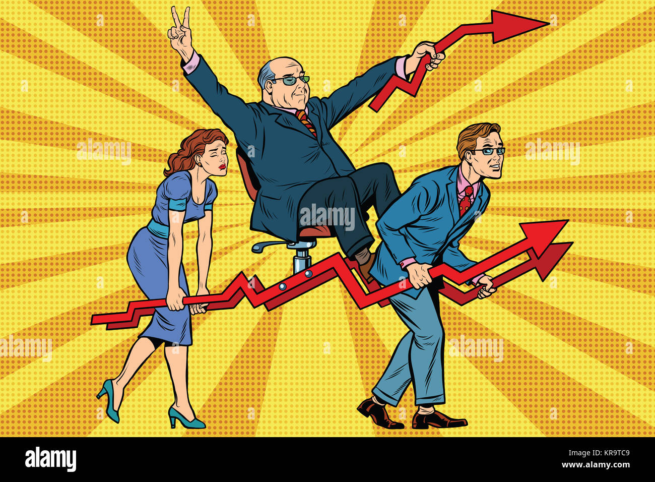 business people are the boss, sales schedules Stock Photo - Alamy