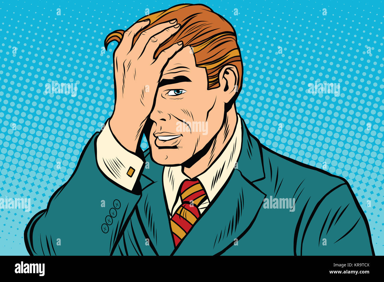 Retro man remembered something Stock Photo - Alamy