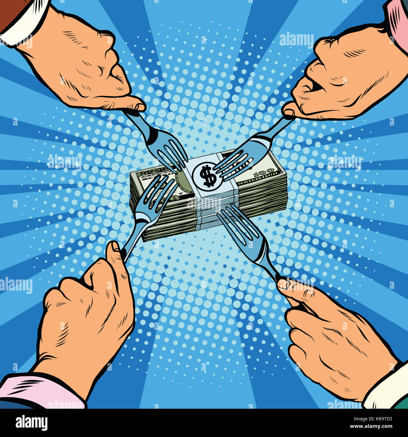 Financial competition, fight for money Stock Photo - Alamy