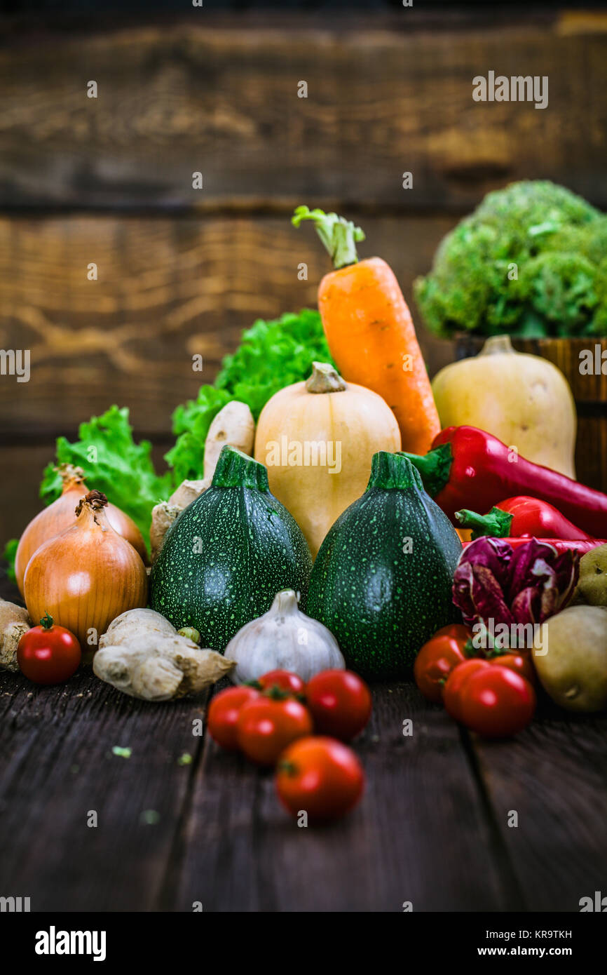 Fresh organic vegetables Stock Photo - Alamy