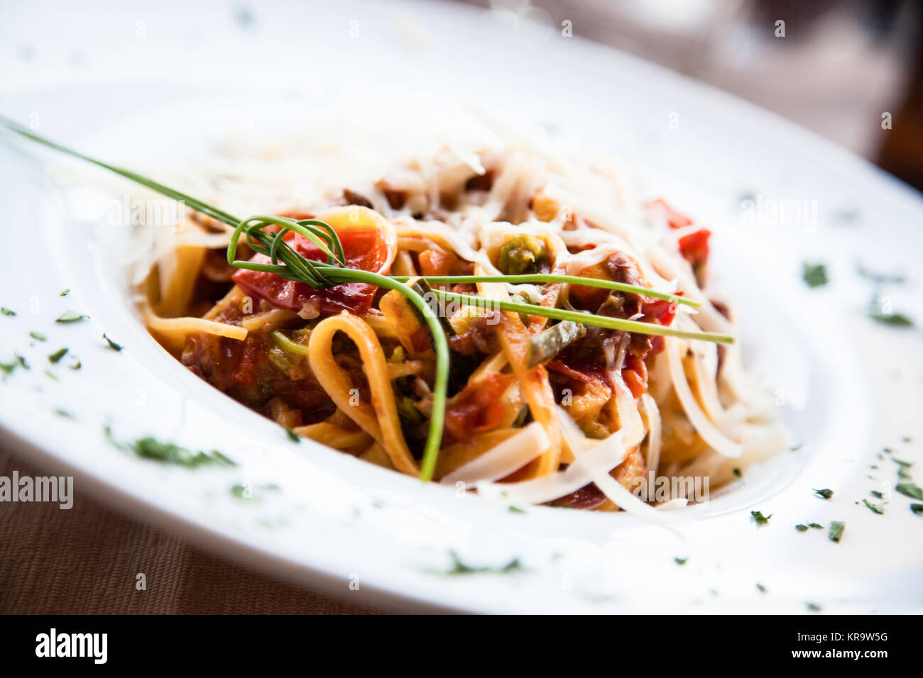 Italian Pasta - Fettuccine Stock Photo - Alamy