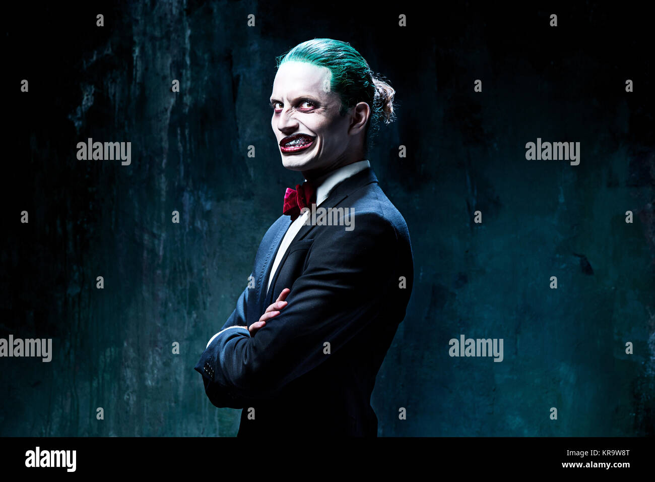 Face of crazy jester hi-res stock photography and images - Alamy