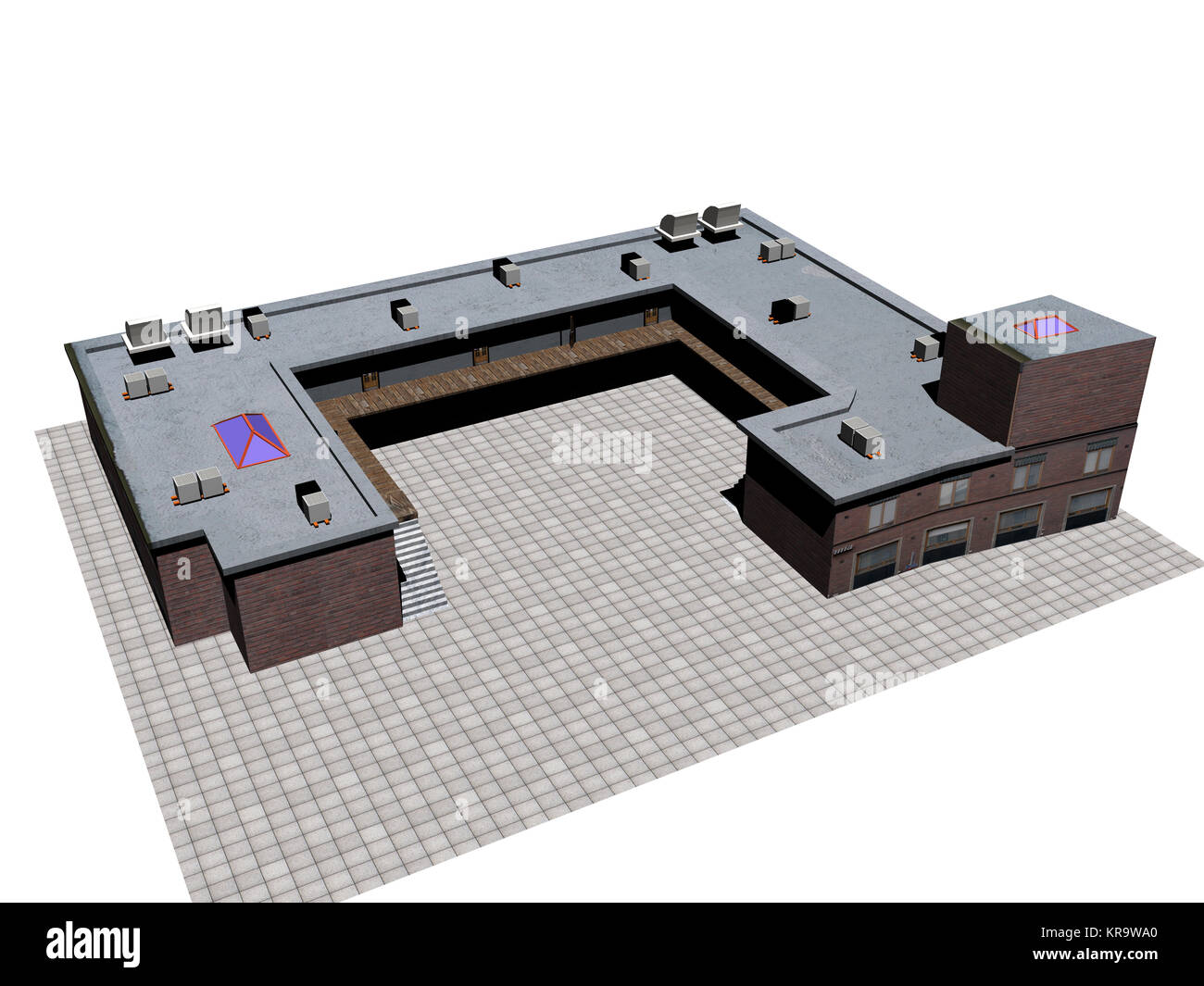 factory building isolated Stock Photo - Alamy