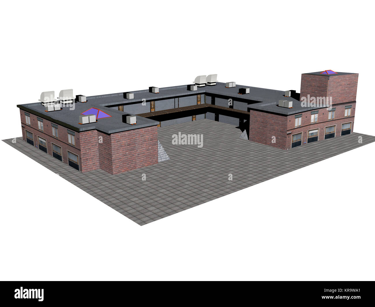 factory building isolated Stock Photo - Alamy