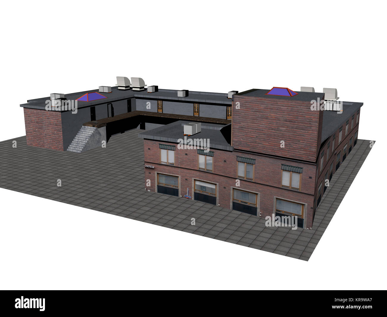 factory building isolated Stock Photo - Alamy