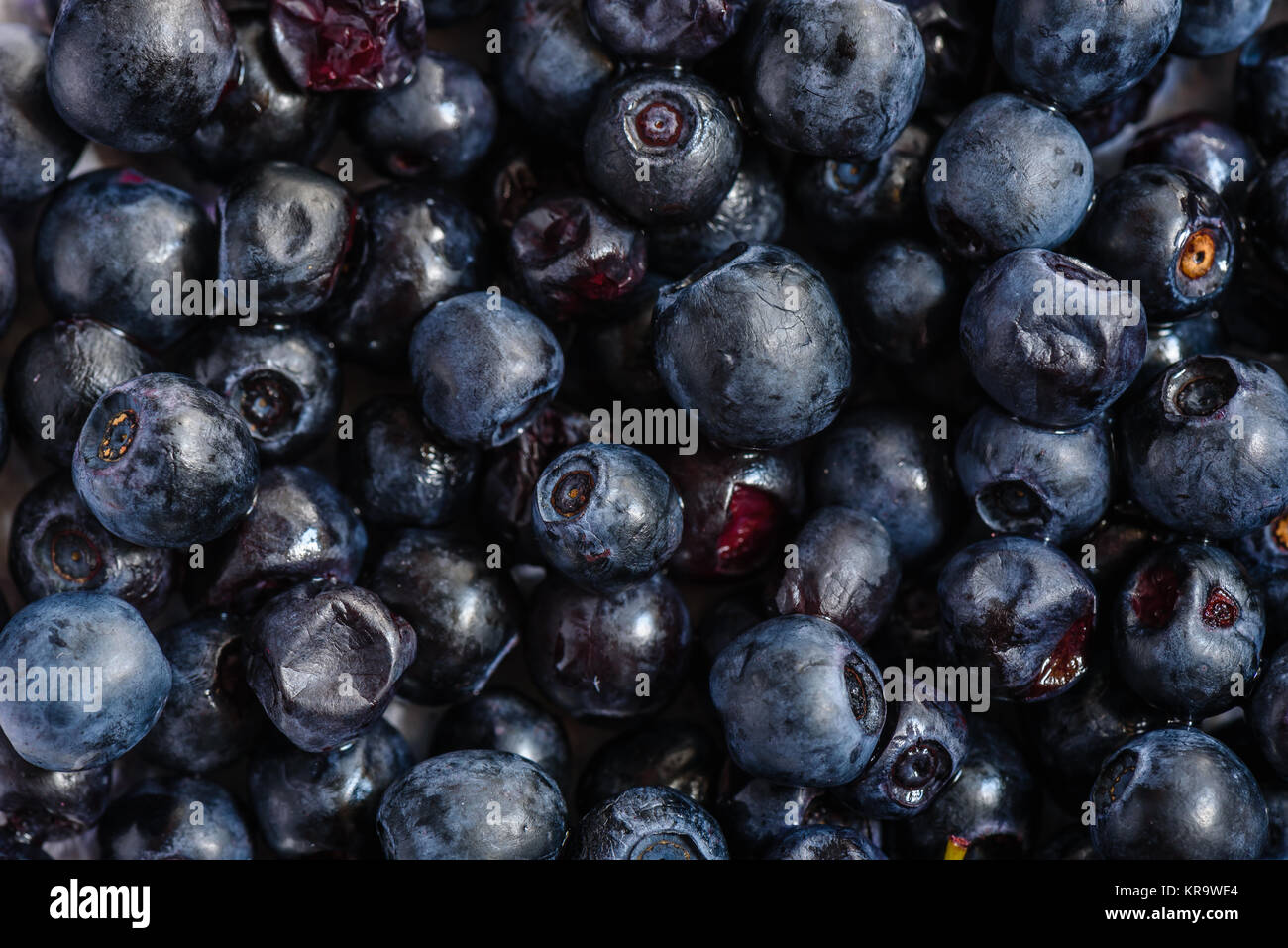 Blueberries horizontal background Stock Photo - Alamy