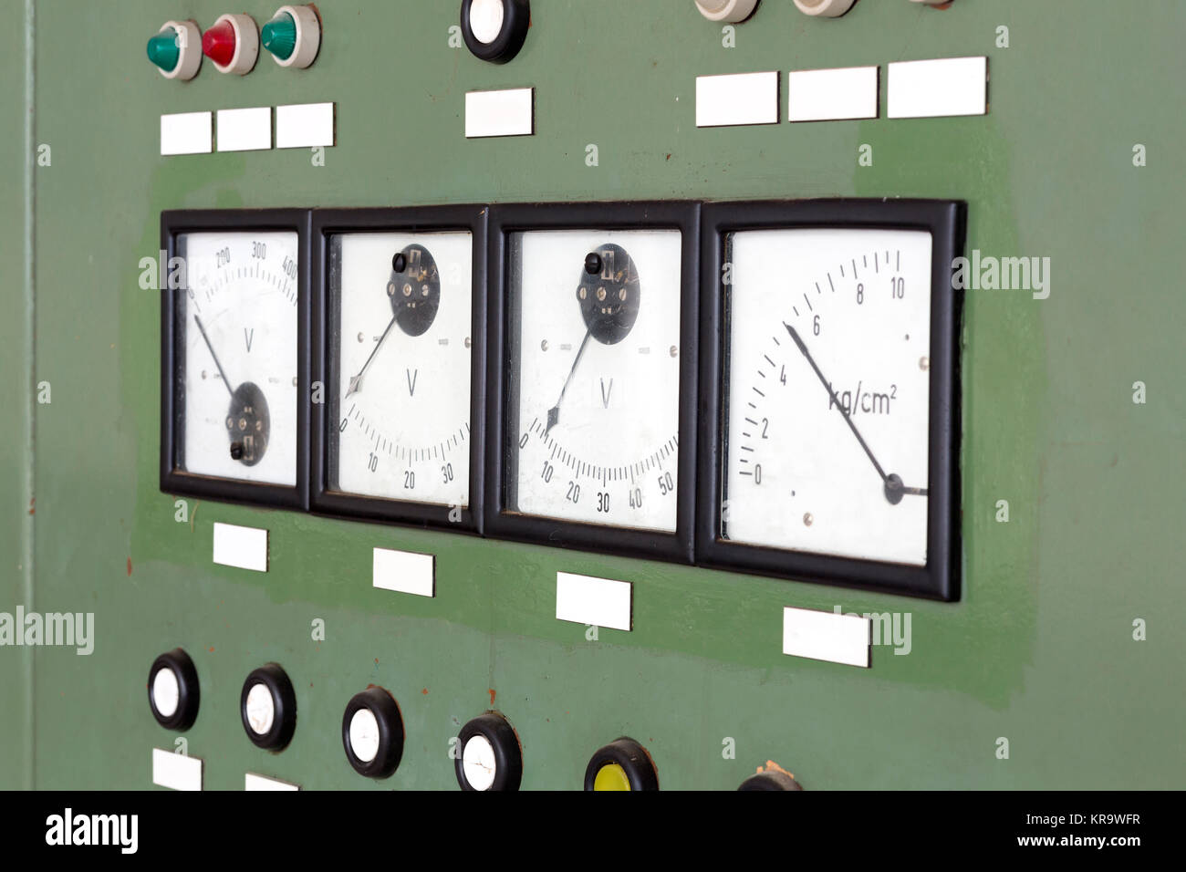 measuring instruments in old cabinet Stock Photo - Alamy