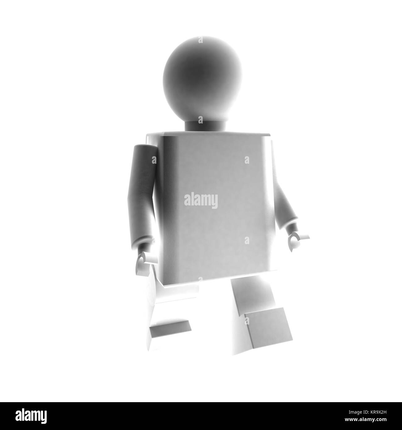 Gray puppet over white background Stock Photo - Alamy