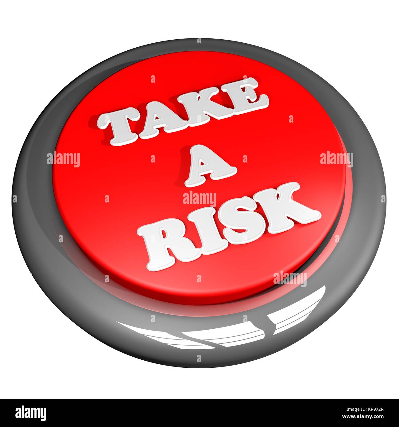 Take a risk button isolated over white Stock Photo - Alamy
