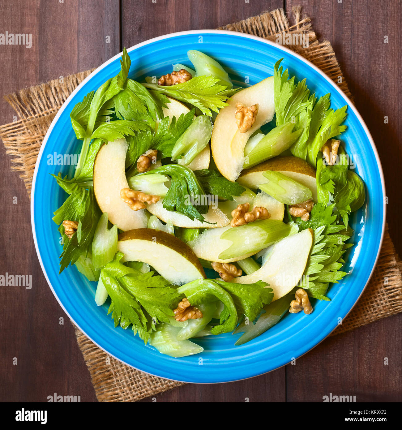 Celery, Pear and Walnut Salad Stock Photo - Alamy