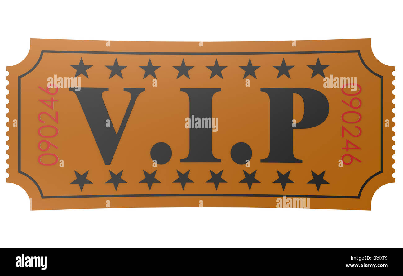 Isolated ticket with VIP word Stock Photo - Alamy