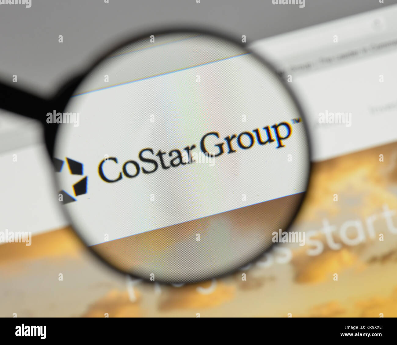 Milan, Italy - August 10, 2017: CoStar Group logo on the website ...