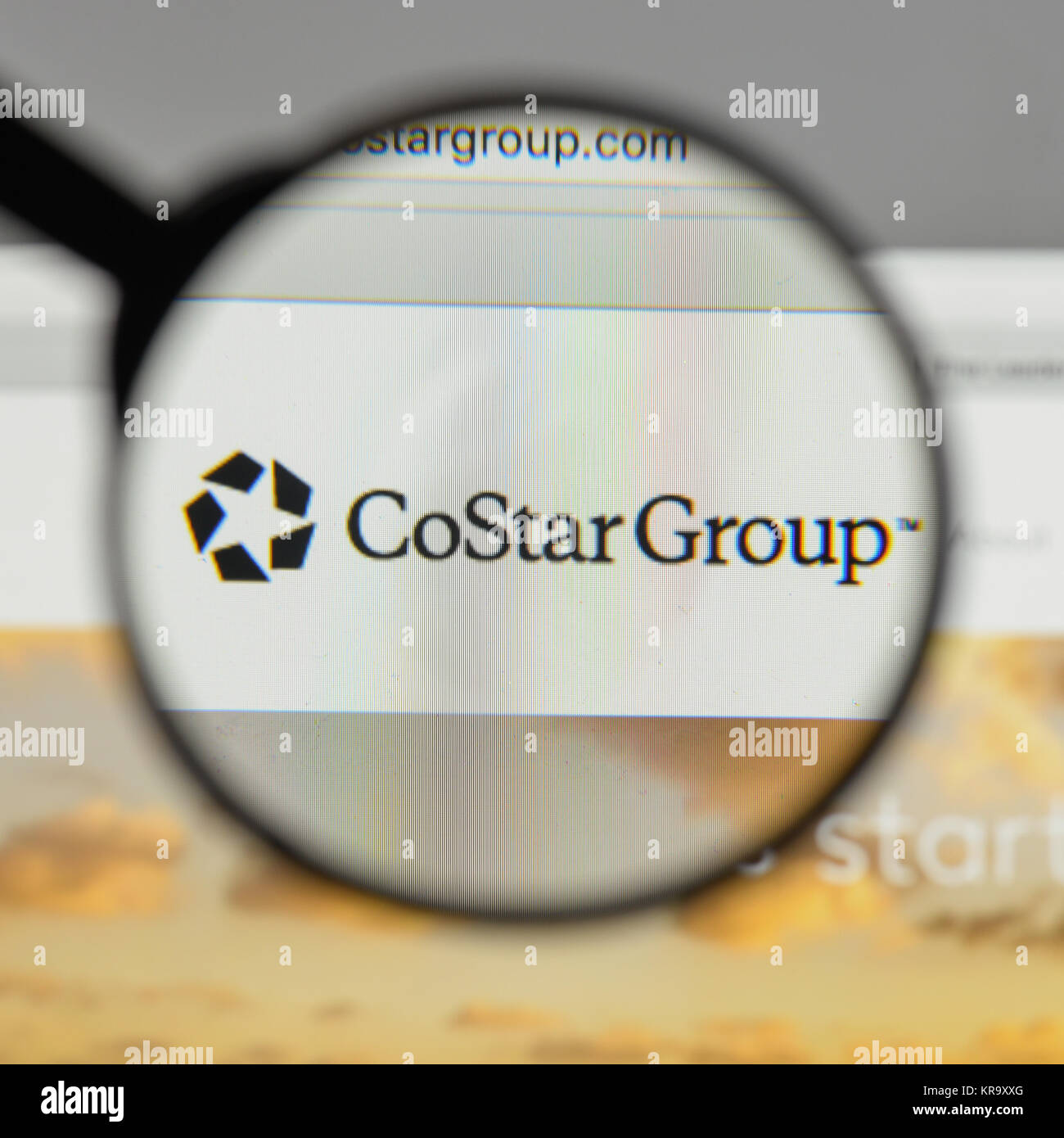 Milan, Italy - August 10, 2017: CoStar Group logo on the website ...