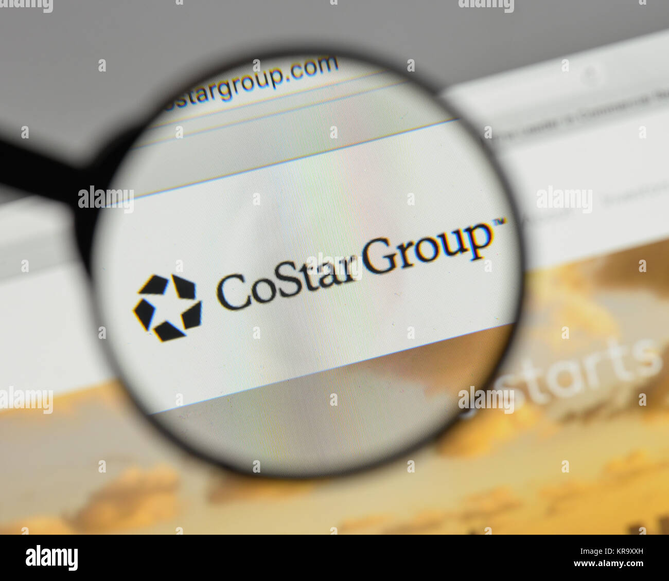 Milan, Italy - August 10, 2017: CoStar Group logo on the website ...