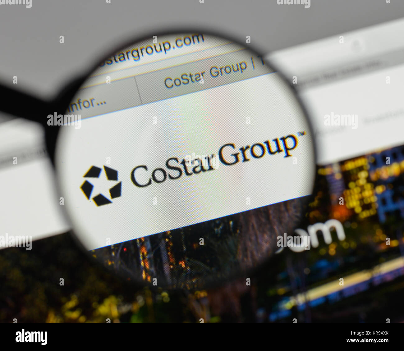 Milan, Italy - August 10, 2017: CoStar Group logo on the website ...