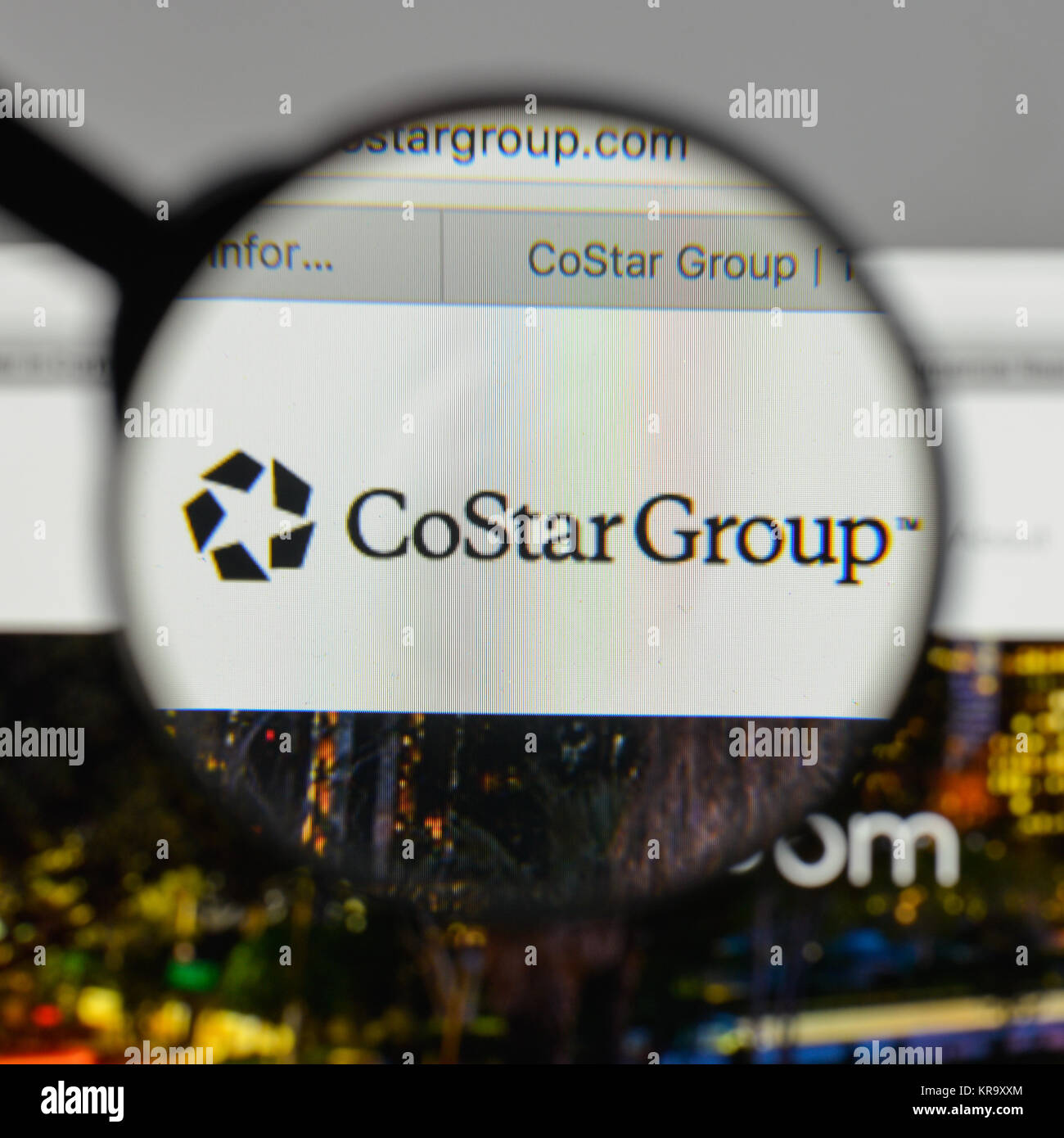 Milan, Italy - August 10, 2017: CoStar Group logo on the website ...