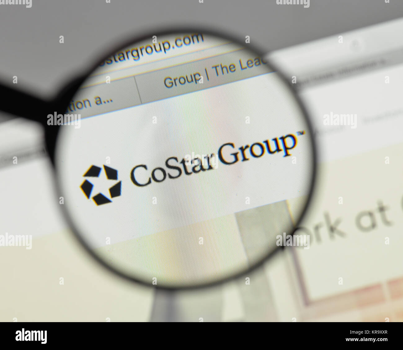 Milan, Italy - August 10, 2017: CoStar Group logo on the website ...