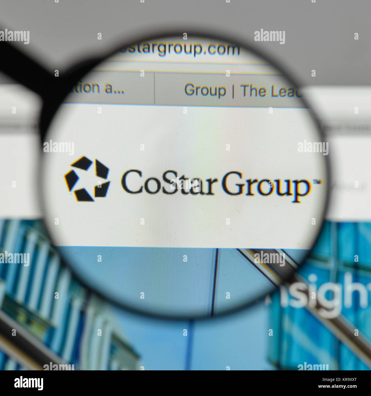 Milan, Italy - August 10, 2017: CoStar Group logo on the website ...