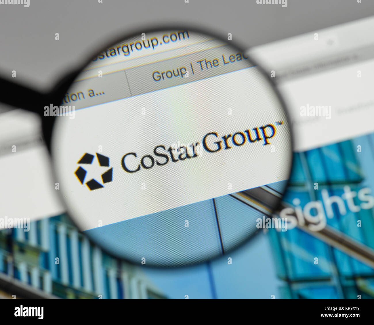 Milan, Italy - August 10, 2017: CoStar Group logo on the website ...