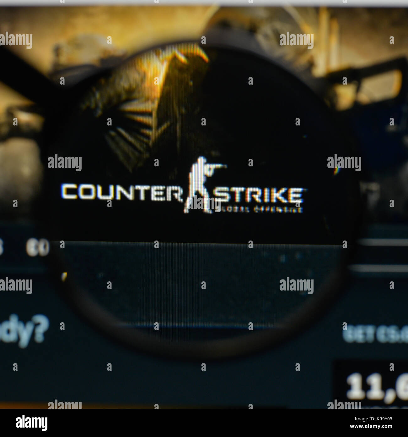 Milan, Italy - August 10, 2017: Counter Strike logo on the website ...