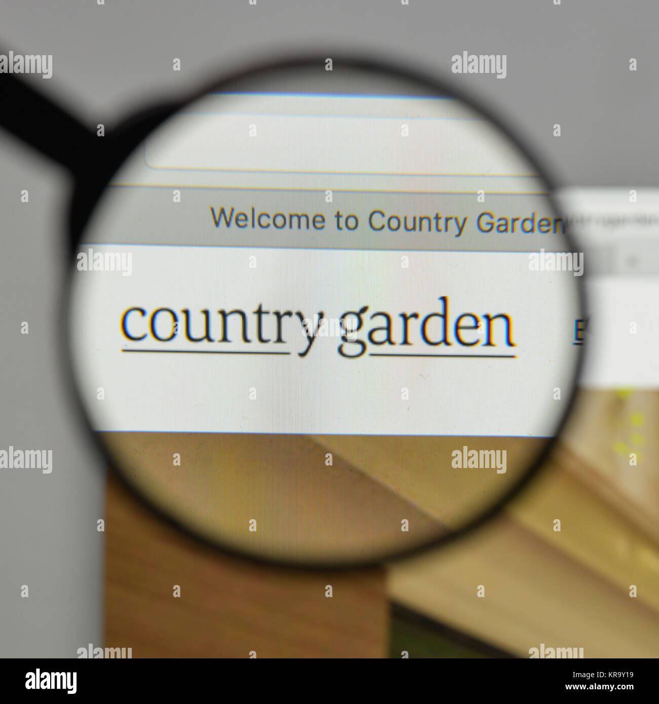 Milan, Italy - August 10, 2017: Country Garden logo on the website ...