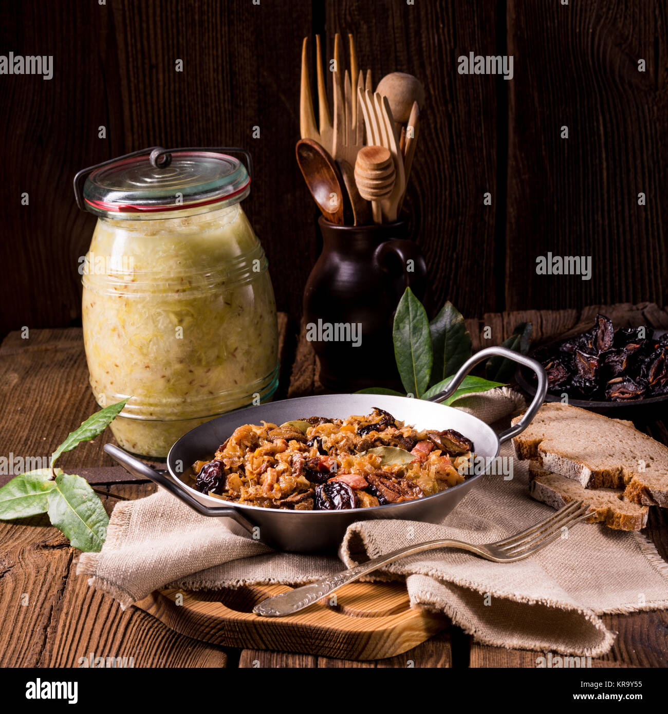 old polish traditional bigos Stock Photo - Alamy