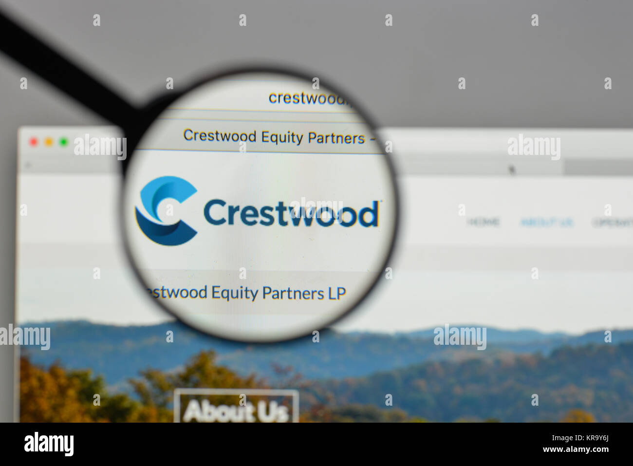 Milan, Italy - August 10, 2017: Crestwood Equity Partners logo on the ...