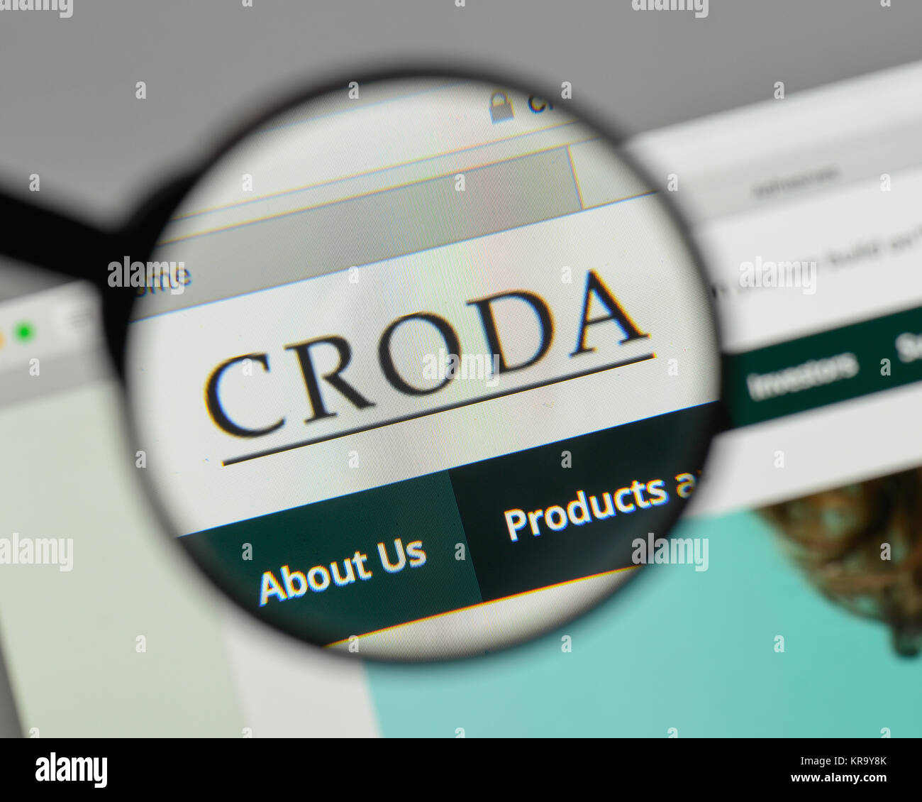 Milan, Italy - August 10, 2017: Croda, International logo on the ...