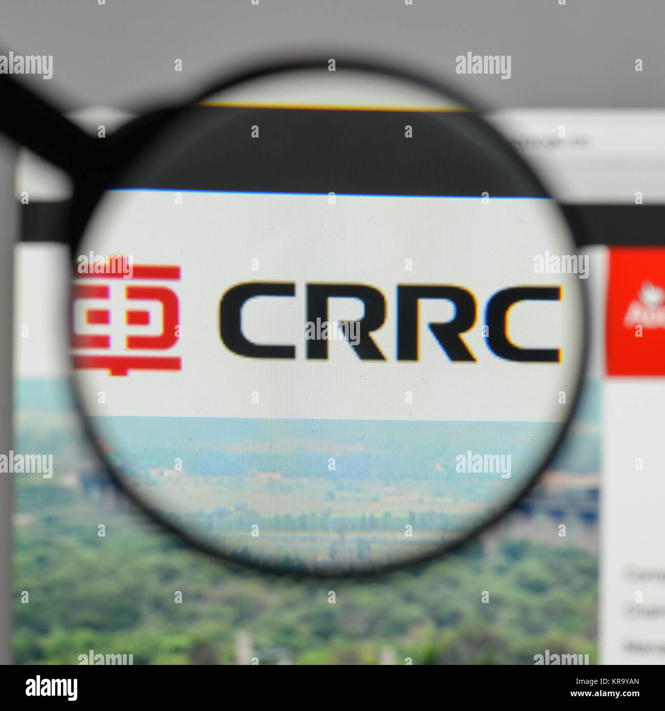 Milan, Italy - August 10, 2017: CRRC logo on the website homepage Stock ...