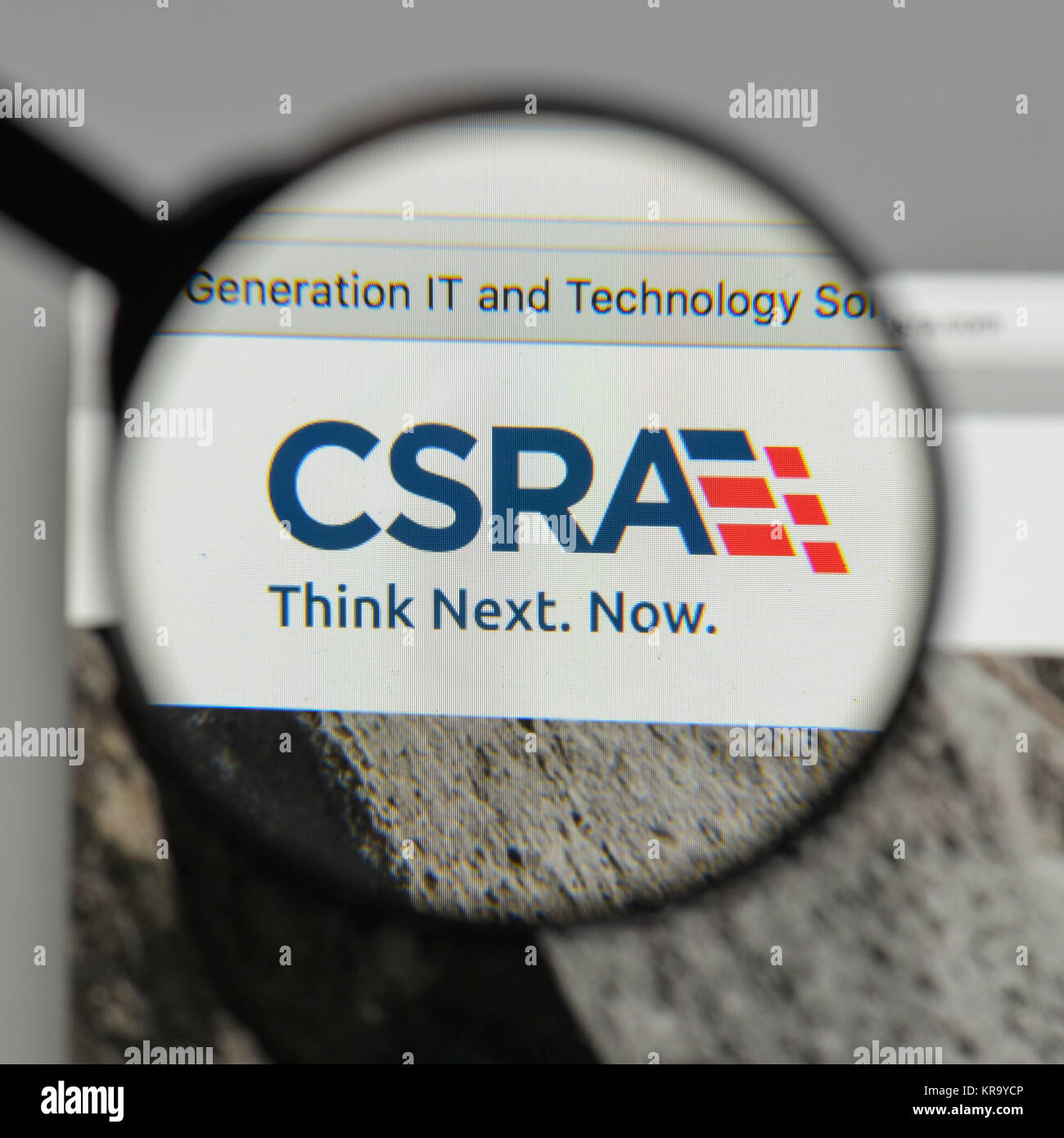Milan, Italy - August 10, 2017: CSRA logo on the website homepage Stock ...