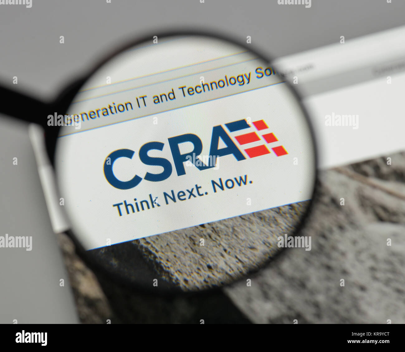 Milan, Italy - August 10, 2017: CSRA logo on the website homepage Stock ...