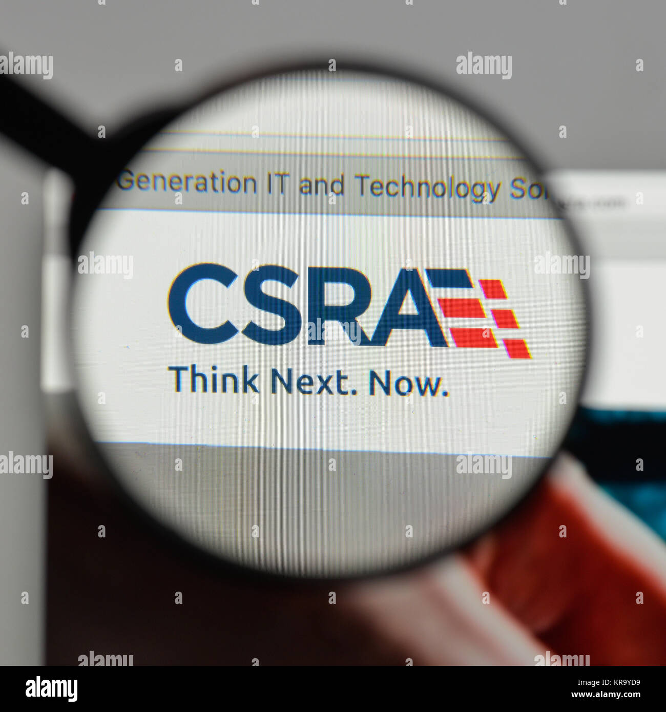 Milan, Italy - August 10, 2017: CSRA logo on the website homepage Stock ...