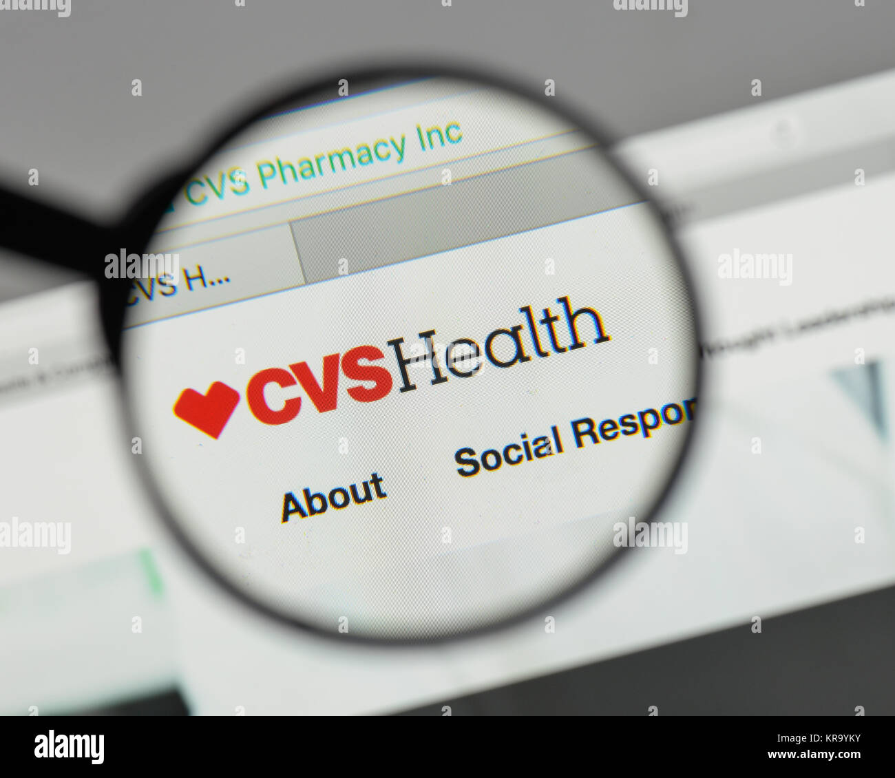 Milan, Italy - August 10, 2017: CVS logo on the website homepage Stock ...