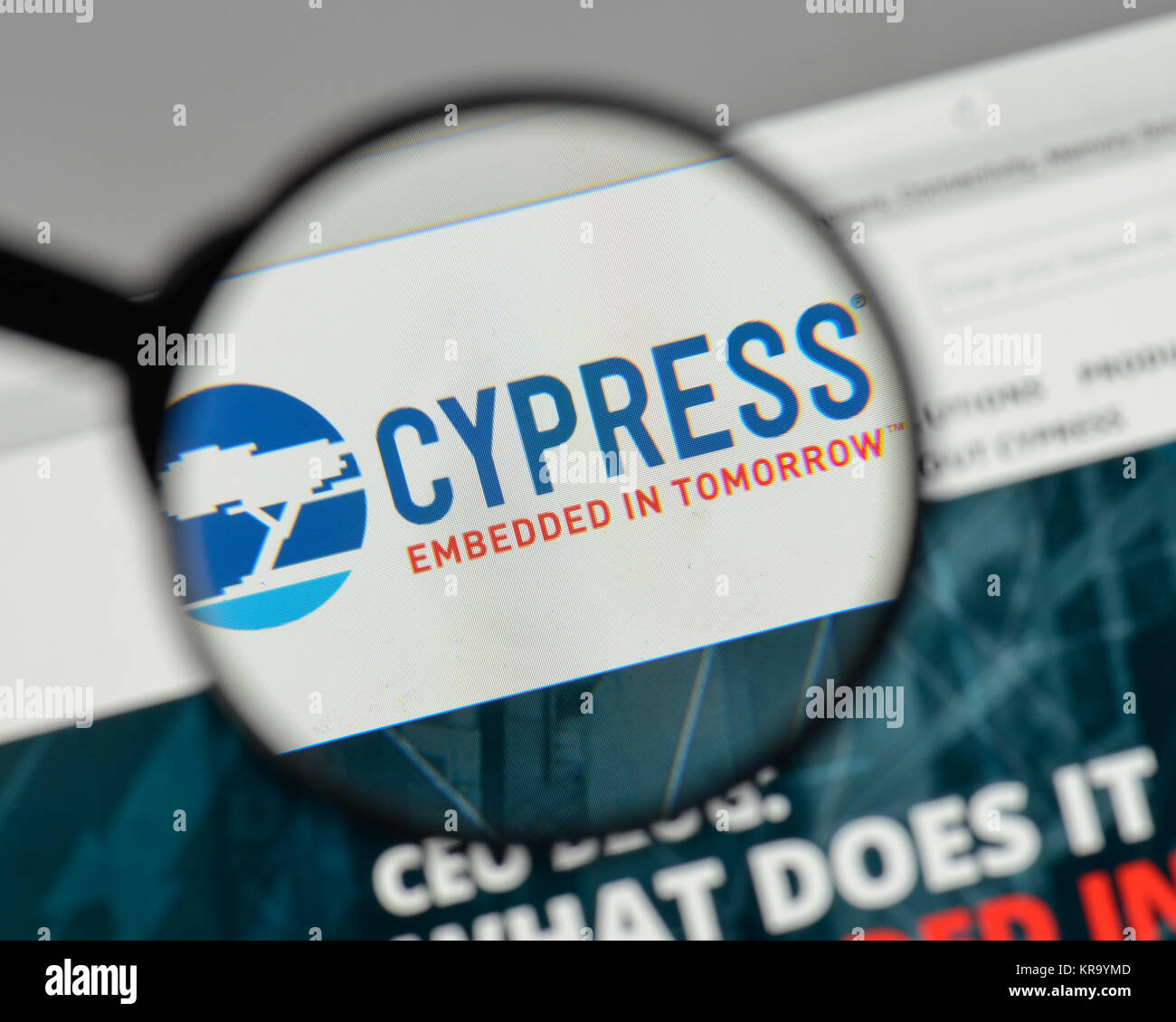 Milan, Italy - August 10, 2017: Cypress Semiconductor logo on the website homepage Stock Photo ...