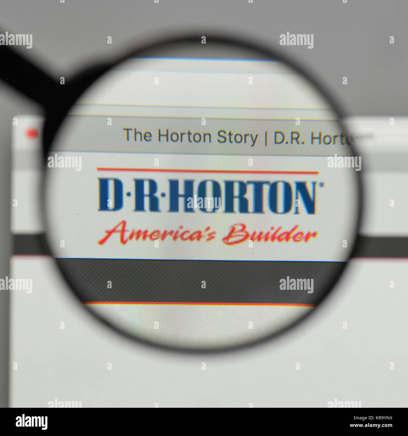 Milan, Italy - August 10, 2017: D.R. Horton logo on the website ...