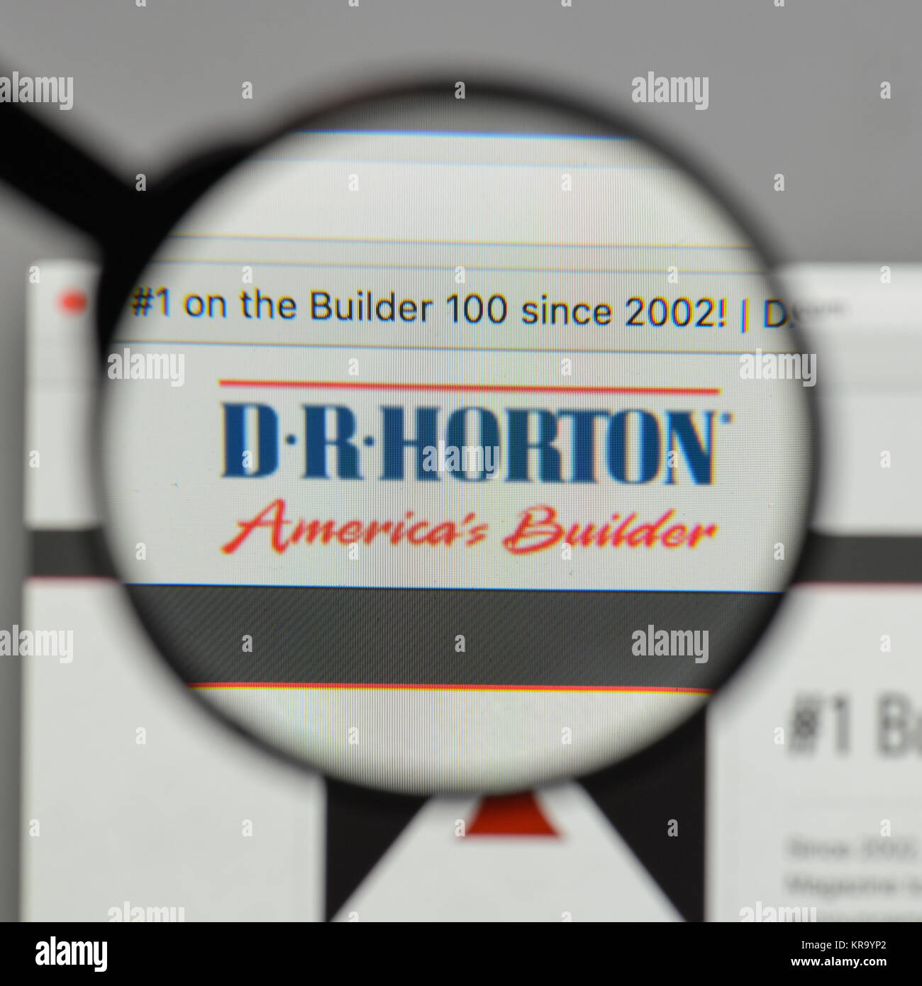 Milan, Italy - August 10, 2017: D.R. Horton logo on the website ...