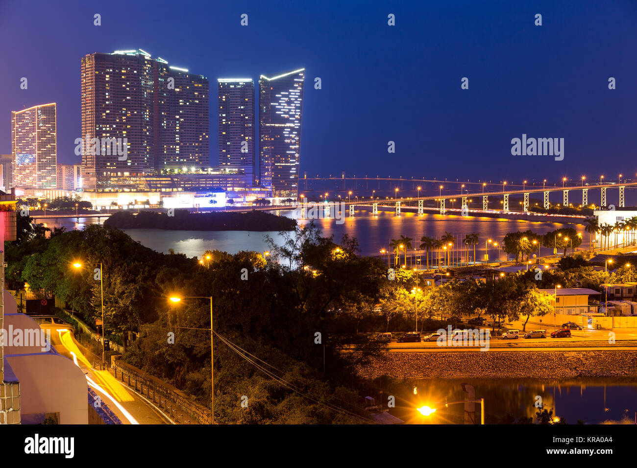 Macau bridge tower day night hi-res stock photography and images - Alamy