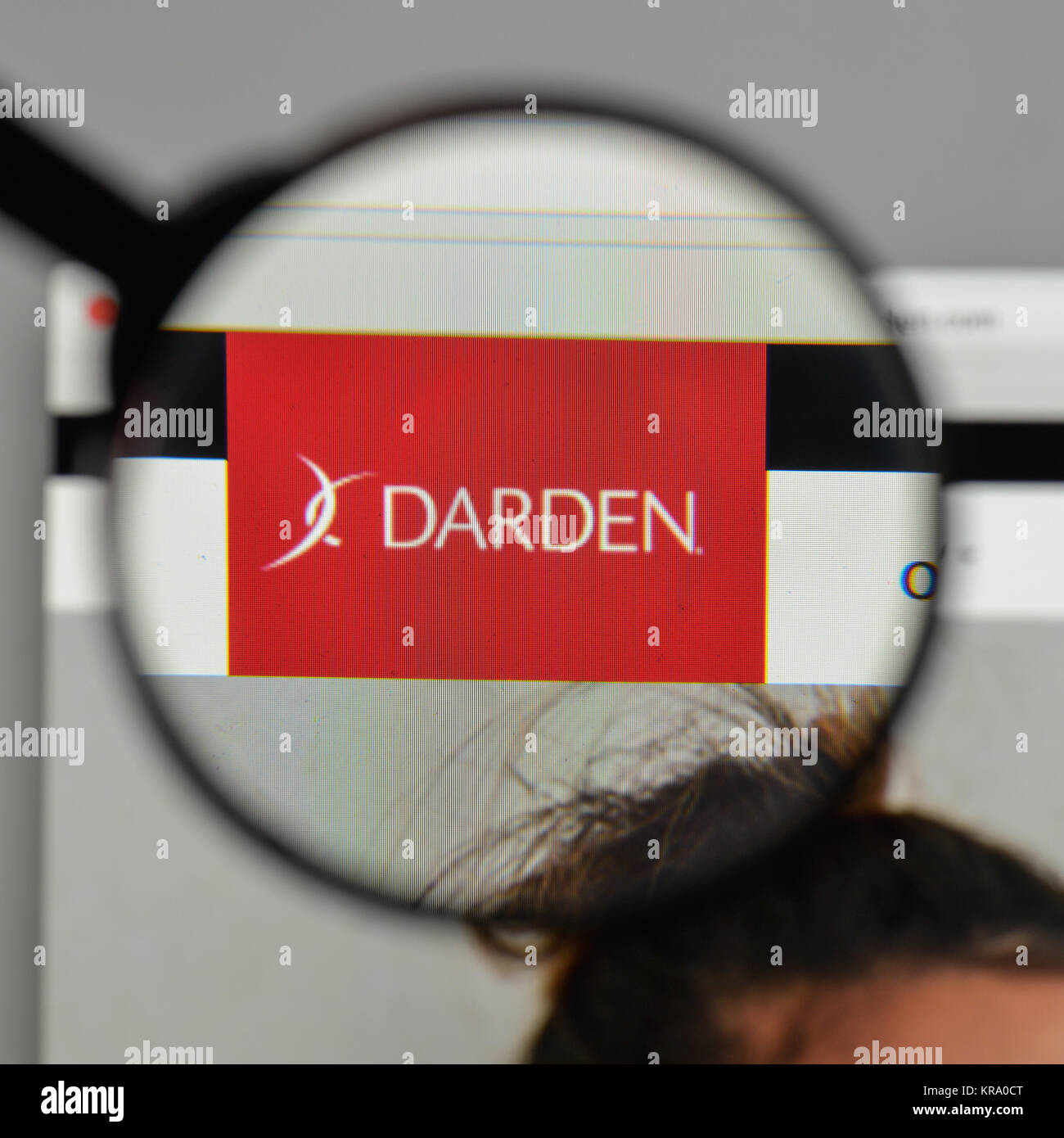 Milan, Italy - August 10, 2017: Darden Restaurants logo on the website ...