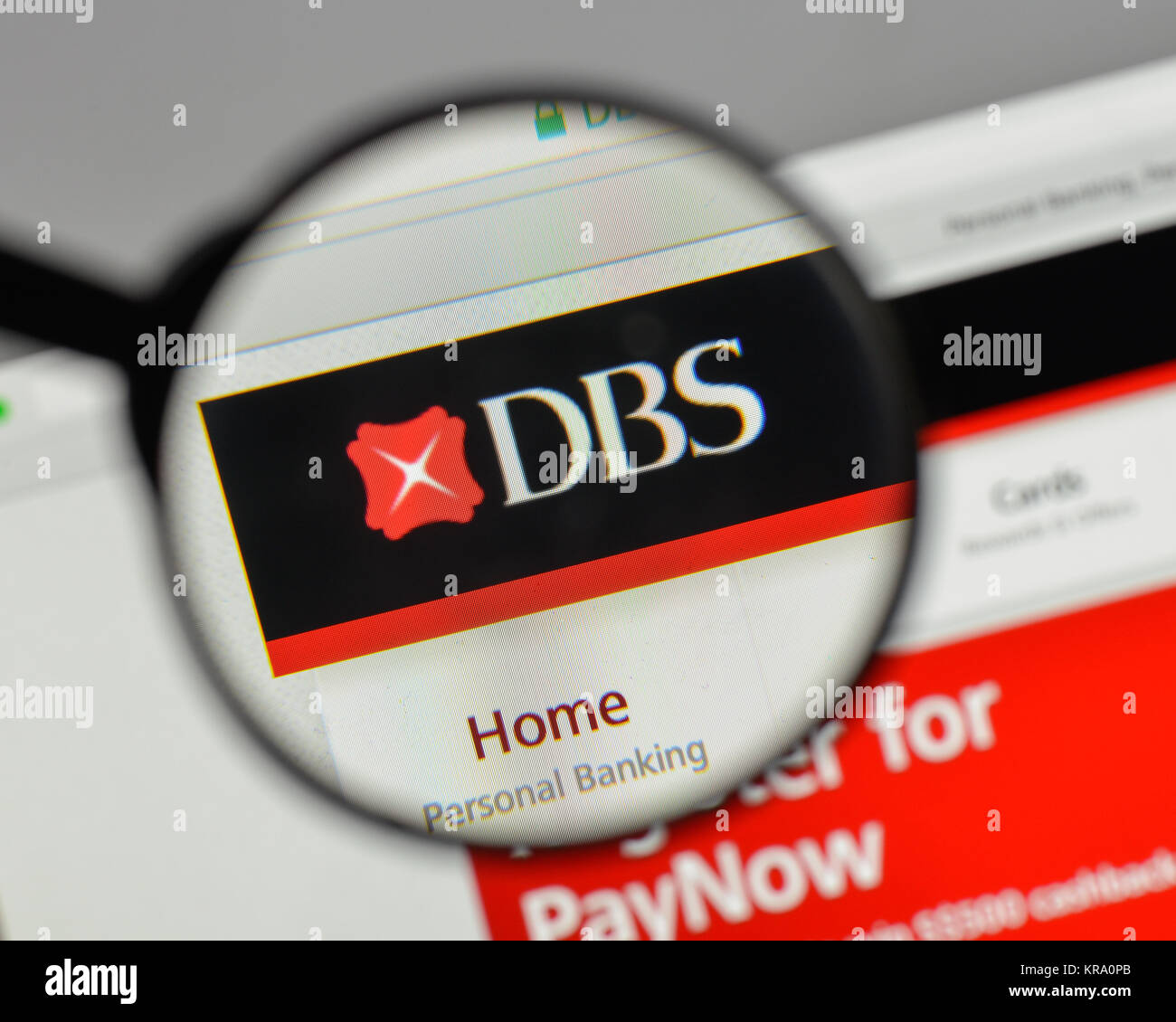 Milan, Italy - August 10, 2017: DBS logo on the website homepage Stock ...