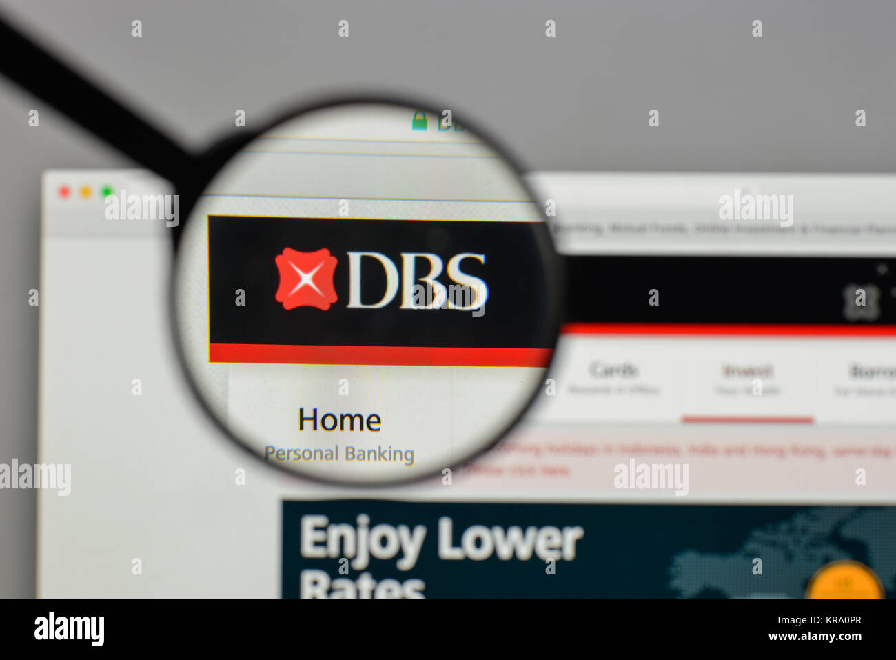 Milan, Italy - August 10, 2017: DBS logo on the website homepage Stock ...