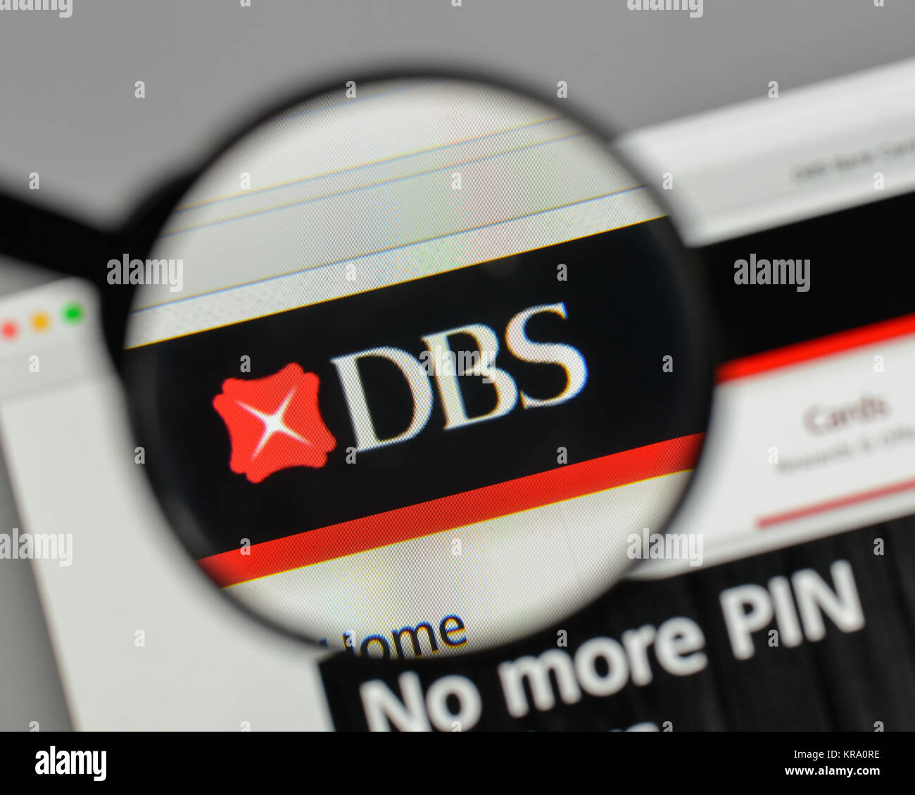 Milan, Italy - August 10, 2017: DBS logo on the website homepage Stock ...