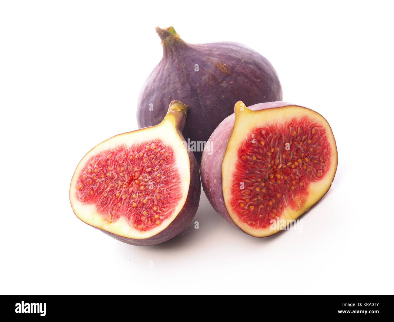 Two fresh figs isolated on a white background Stock Photo - Alamy
