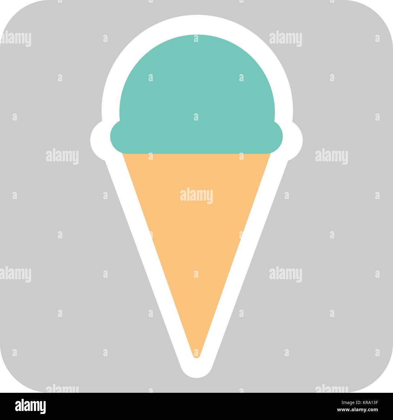 Ice cream cone vector icon isolated on background. Trendy sweet symbol ...