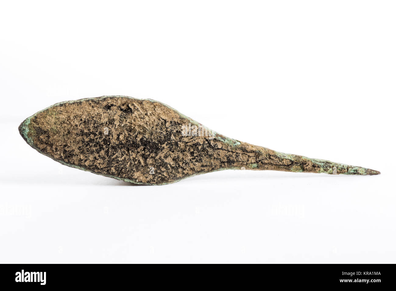 Ancient arrowhead isolated on white background Stock Photo - Alamy