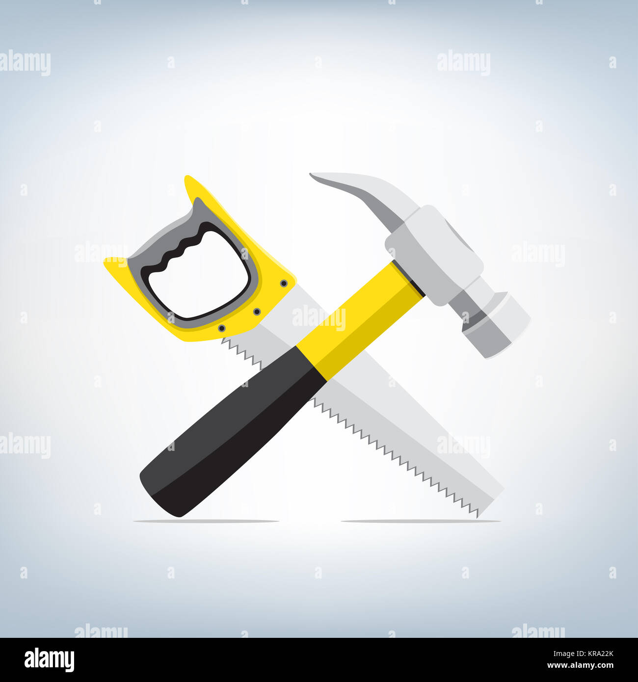 hammer and a saw icon Stock Photo - Alamy